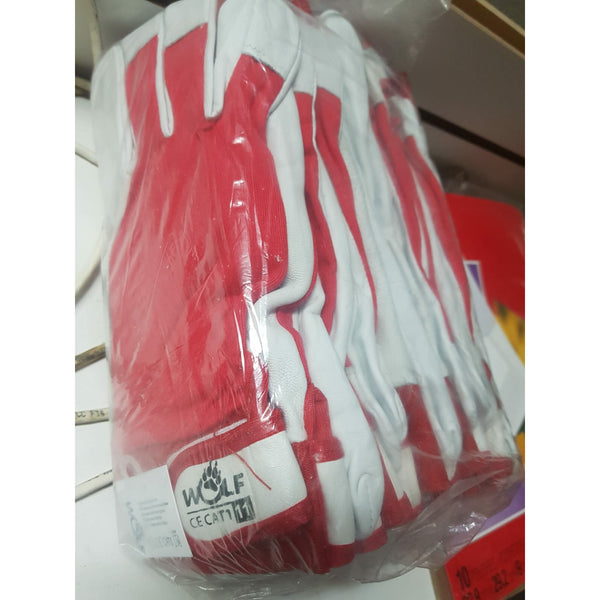 Red WOLF Leather Gloves – WORK N WEAR